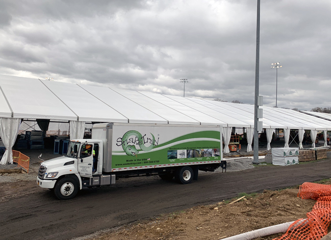 Cabling Temporary Hospital for COVID19 | Snake Tray